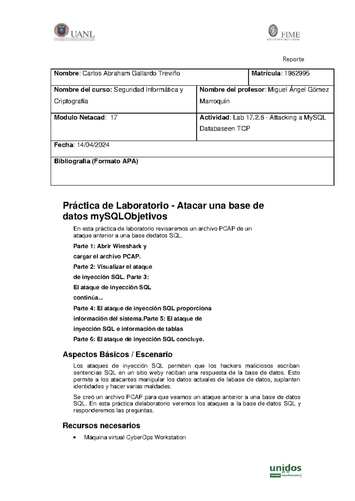 Lab 1726 Attacking A My Sql Database Práctica De Laboratorio Atacar Una Base De Datos