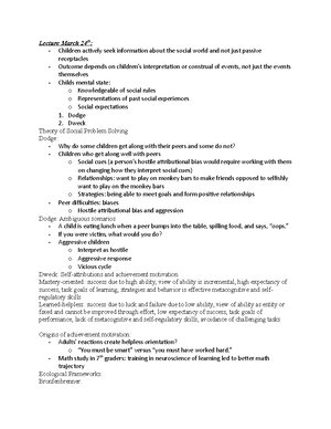 Exam 3 Study Guide - Exam 3 Study Guide Social Development Theories 1 ...