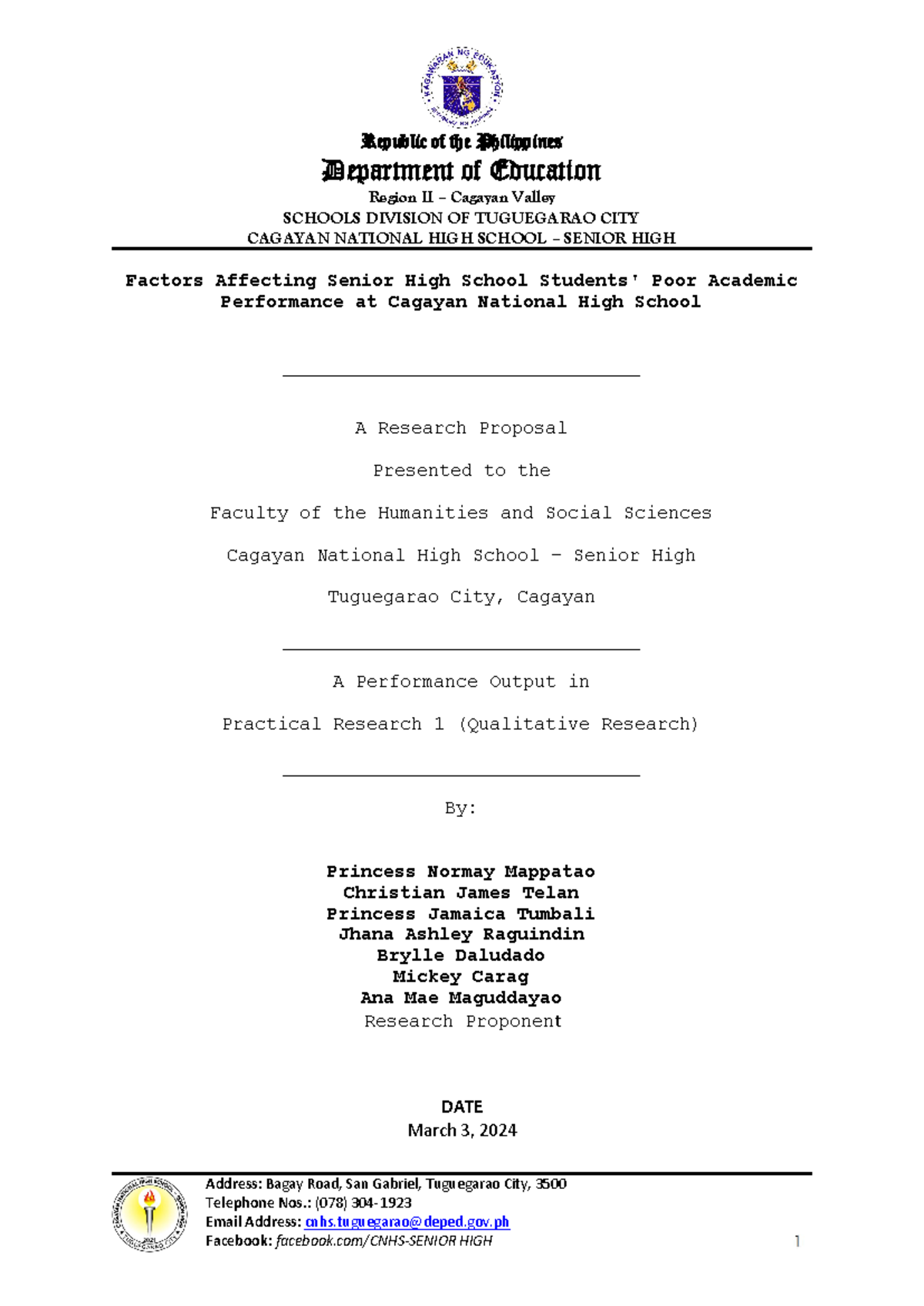 Research Title Group 3 - hjjjjk - Republic of the Philippines ...