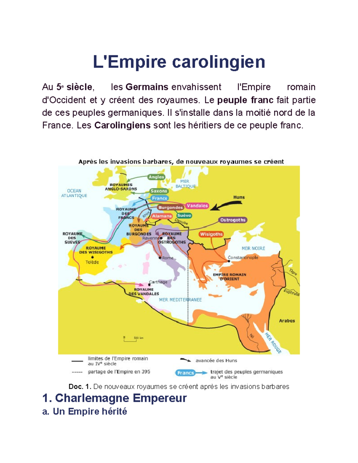 L'Empire carolingien - Le peuple franc fait partie de ces peuples ...