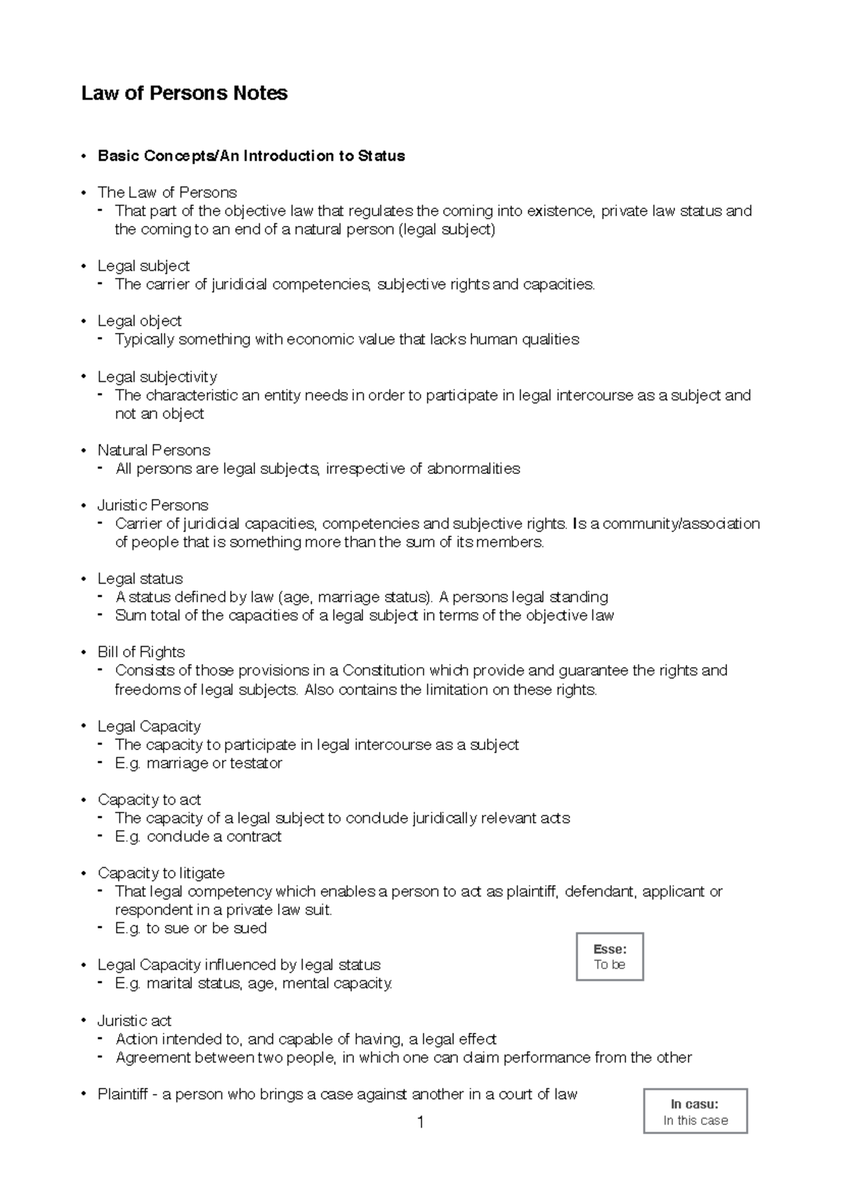 LPF Notes Part 1 PDF - SUMMURY OF THE TEXTBOOK - Law of Persons Notes ...