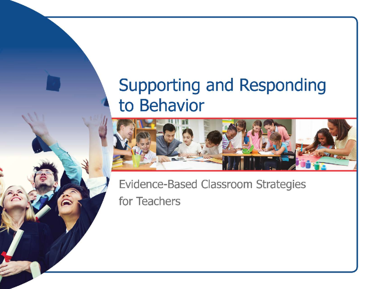 Classroom Management Strategies - This technical assistance document ...