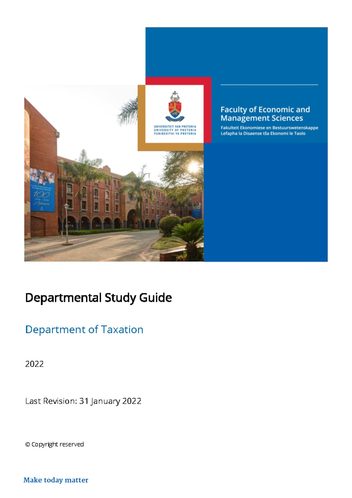 Departmental Study Guide Department of Taxation 2022 - Departmental ...
