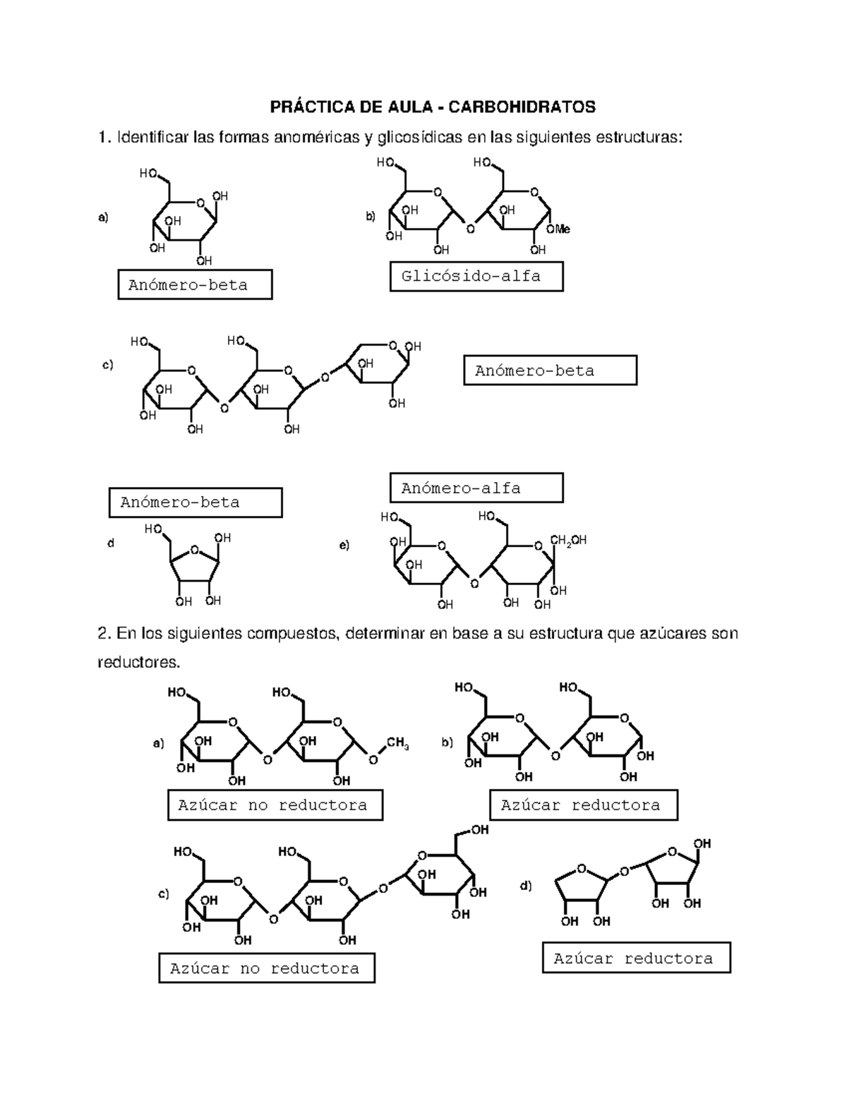 Annotated-PR%C3%81 Ctica%20DE%20AULA%20 Carbohidratos - PRÁCTICA DE ...