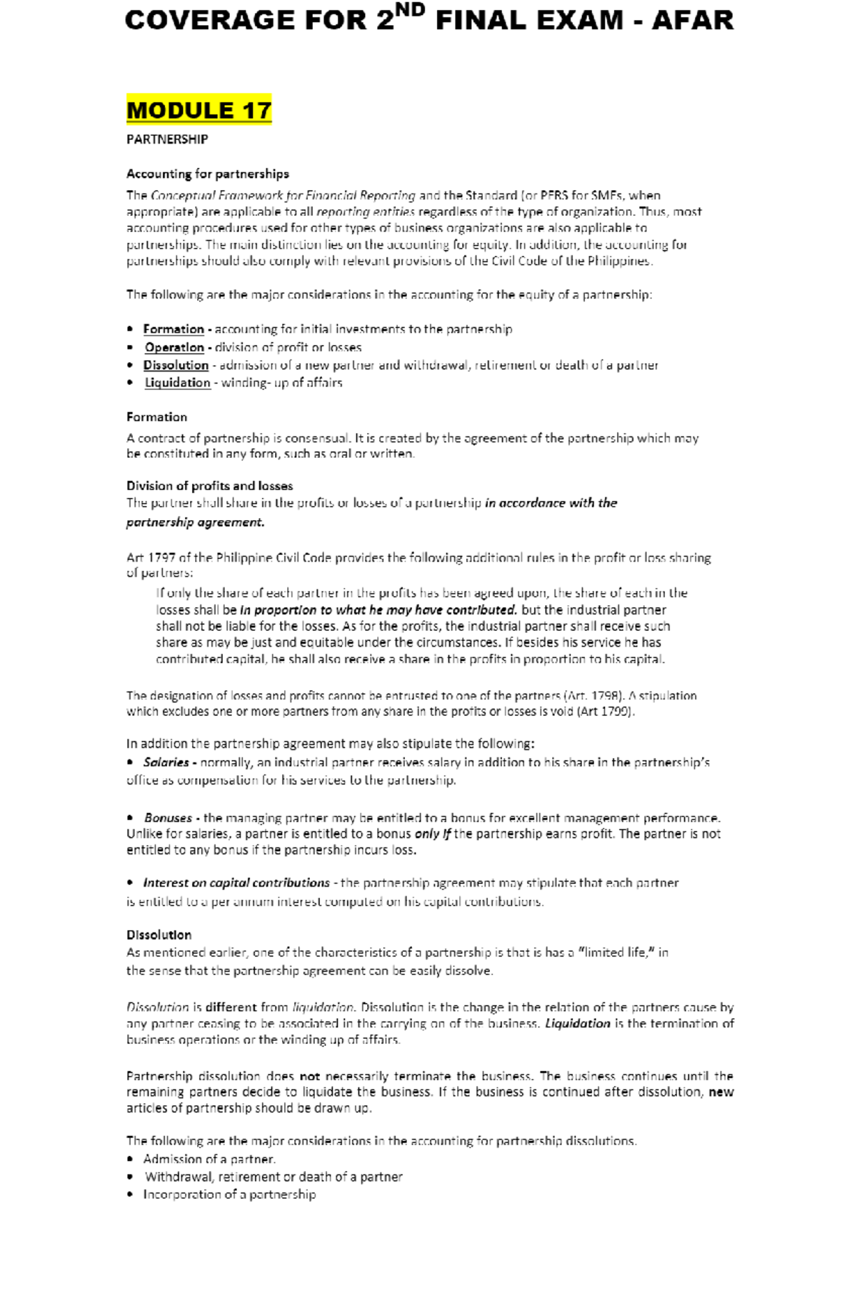 AFAR 2nd Finals Final 1 - notes - COVERAGE FOR 2 ND FINAL EXAM AFAR ...
