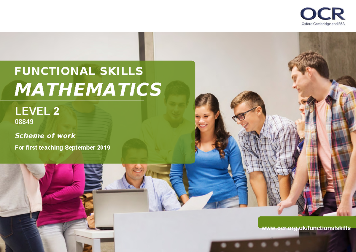 Functional Skills Mathematics Level 2 Scheme of Work 08849 - FUNCTIONAL ...