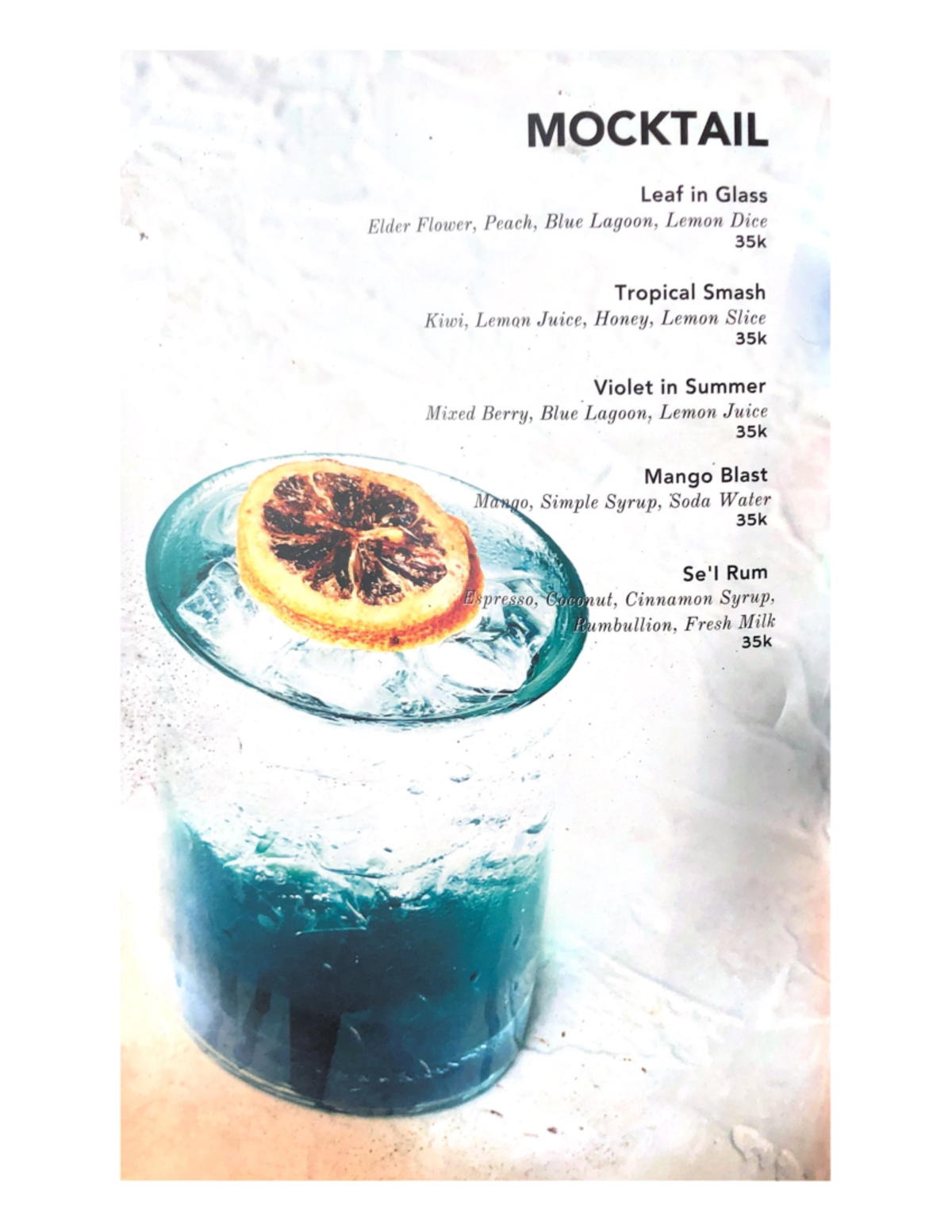 Menu Kopi Seindonesia - Isian pilihan menu - Education - Studocu