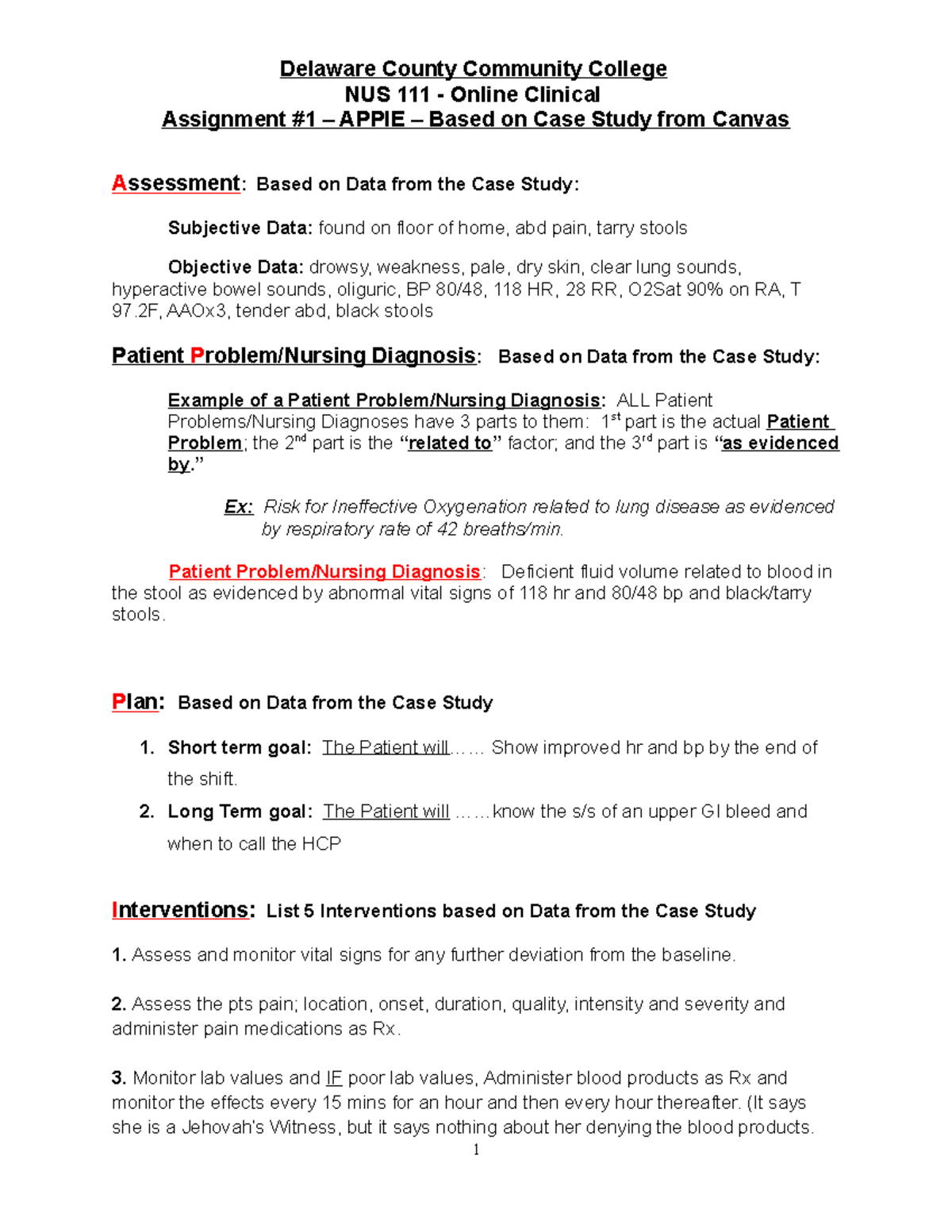 NUS 111 - 4-11 Appie - Delaware County Community College NUS 111 ...