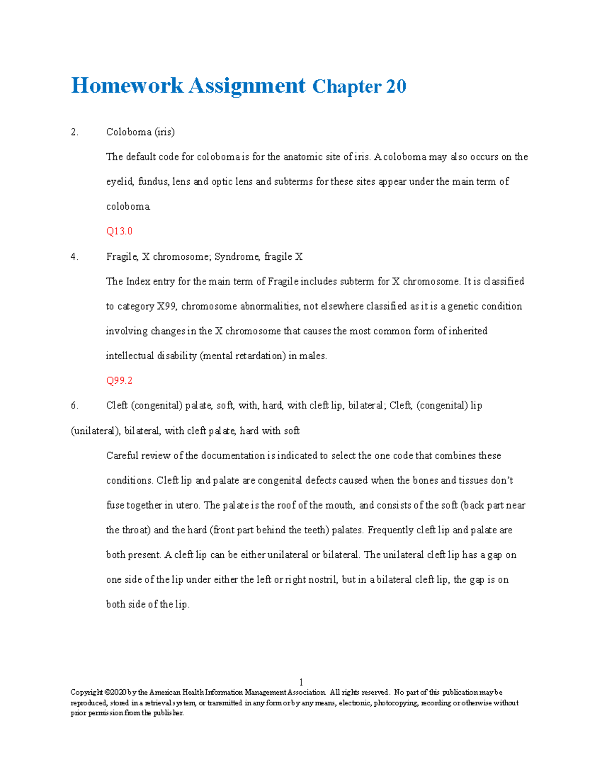 HIT235 Homework Chapter 20 - Completed - Homework Assignment Chapter 20 ...