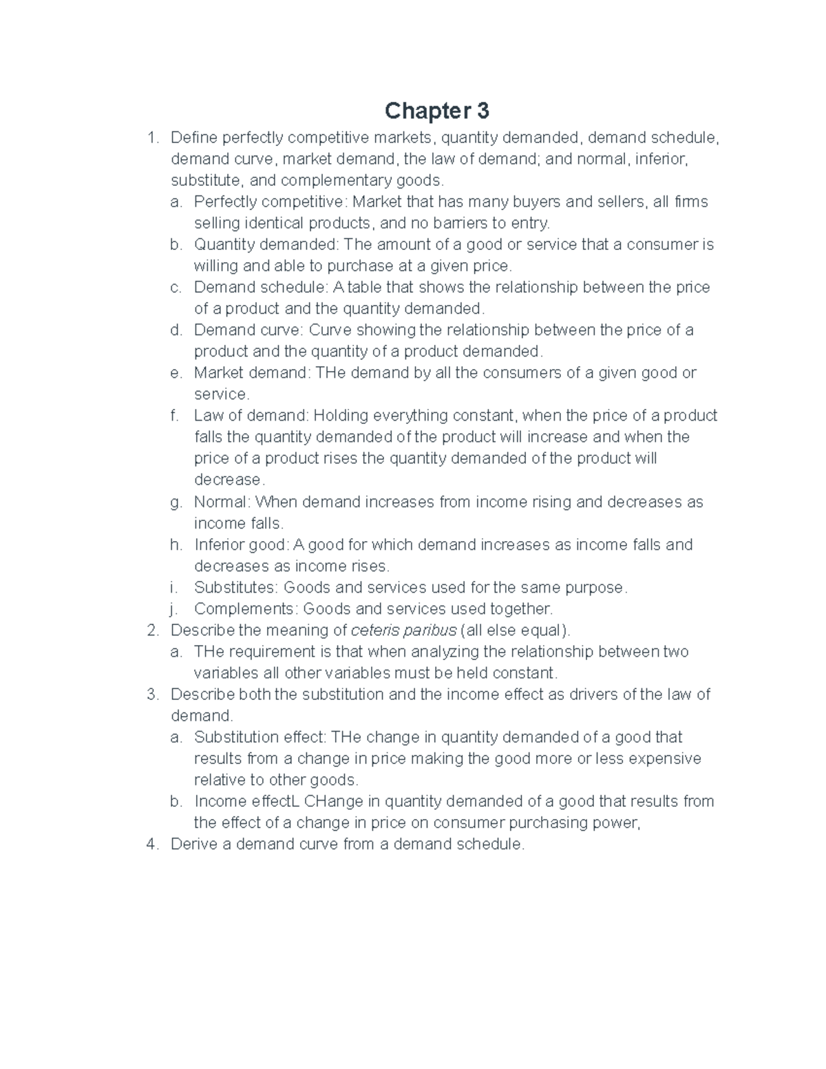 Macroeconomics Chapter 3 Practice - Chapter 3 Define perfectly ...
