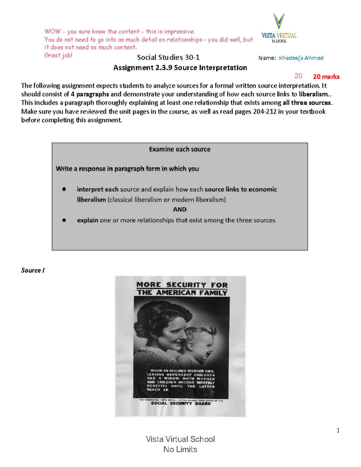 2.3.9 Source Analysis Assignment (2) - Social Studies 30-1 Name ...