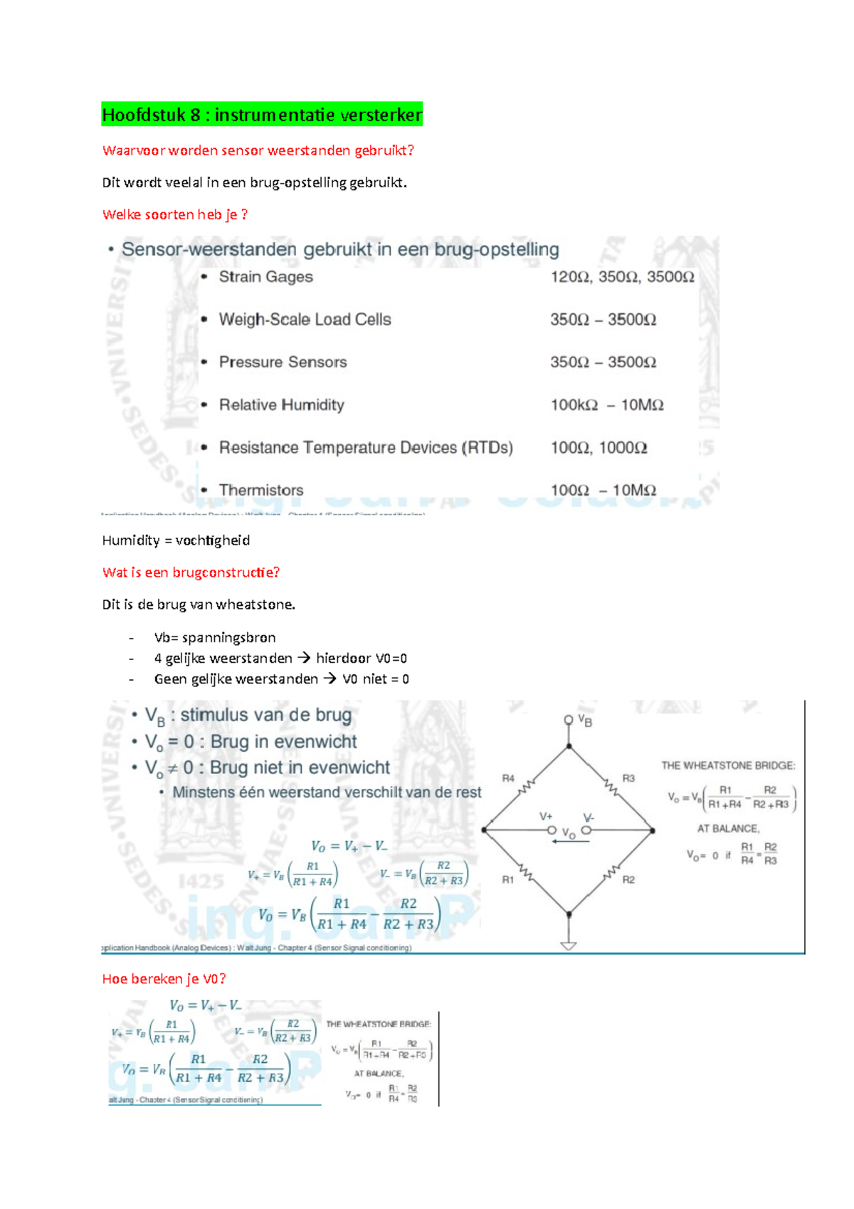 Hoofdstuk-8 analoge schakelingen - Hoofdstuk 8 : instrumentatie versterker Waarvoor worden ...