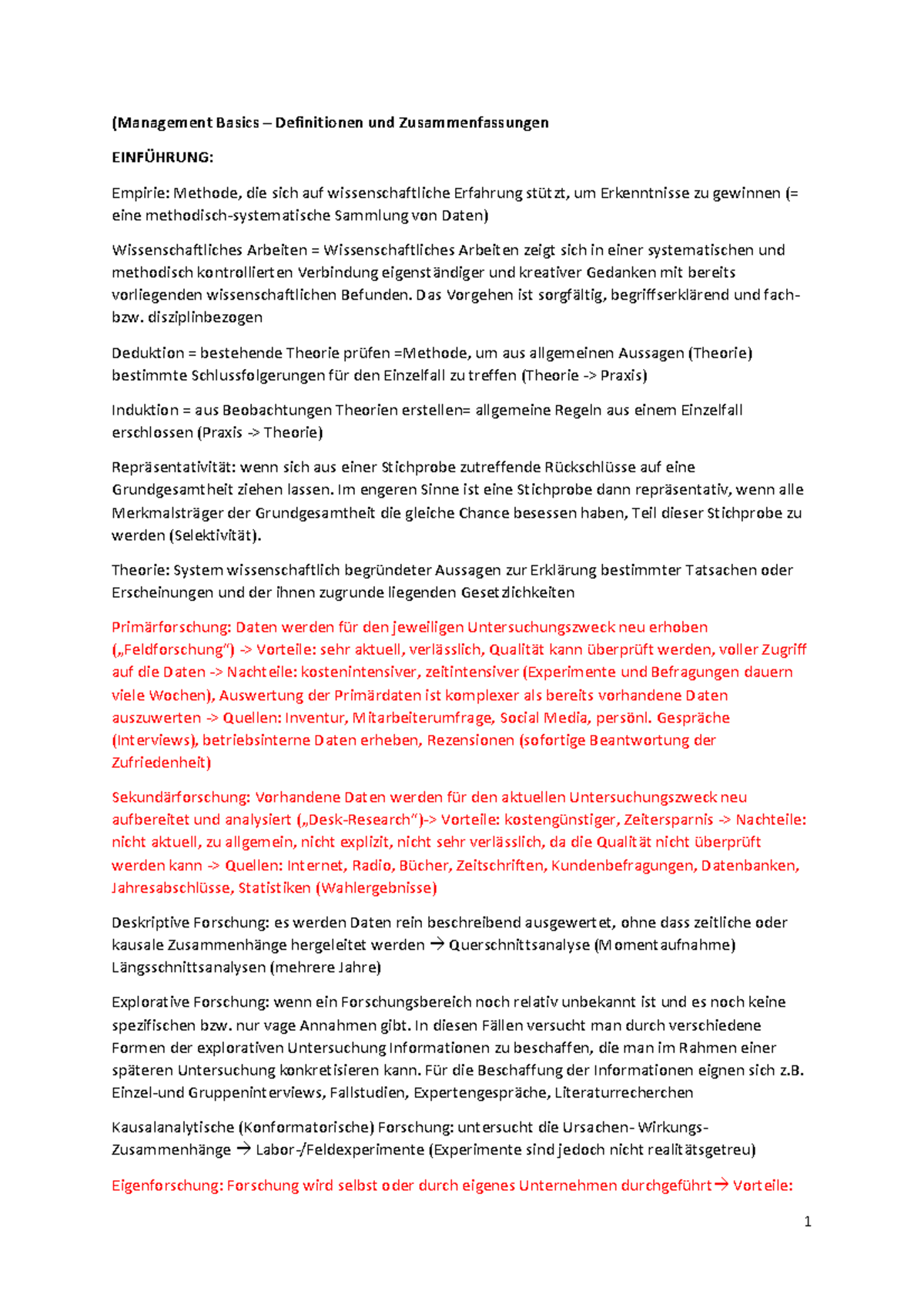 Zusammenfassung - Warning: TT: undefined function: 32 (Management Basics – Definitionen und ...