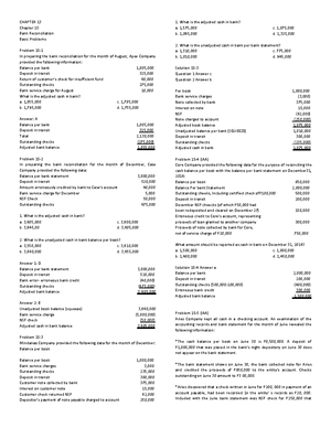 Week 2 Bank Reconciliation Practice Problems - QUIZ RESULTS Week 02 ...