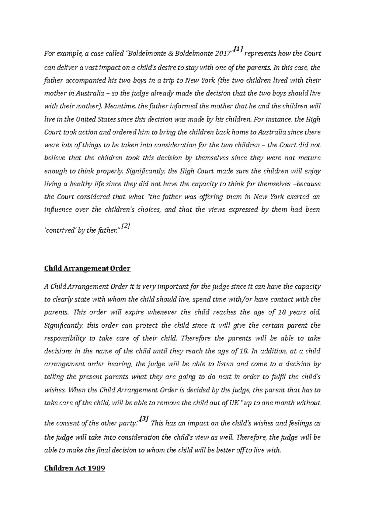 Epq family law part 3 - For example, a case called “Boldelmonte ...