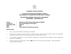 Declaration FORM - organizational behaviour - FACULTY OF BUSINESS AND ...