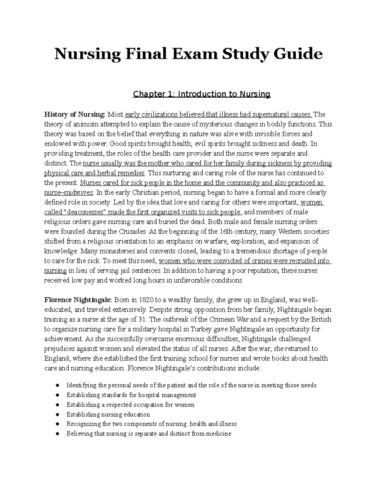 Nursing 201 Final Exam Study Guide - Nursing Final Exam Study Guide ...