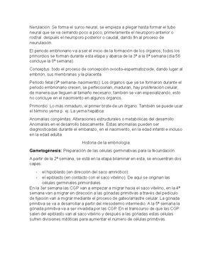 Clase 07 03 18 - Apuntes de embriología - Neuroporo rostral/anterior ...