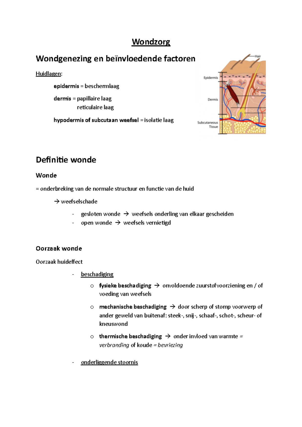 Wondzorg: zorgthema 3 - Wondzorg Wondgenezing en beïnvloedende factoren ...