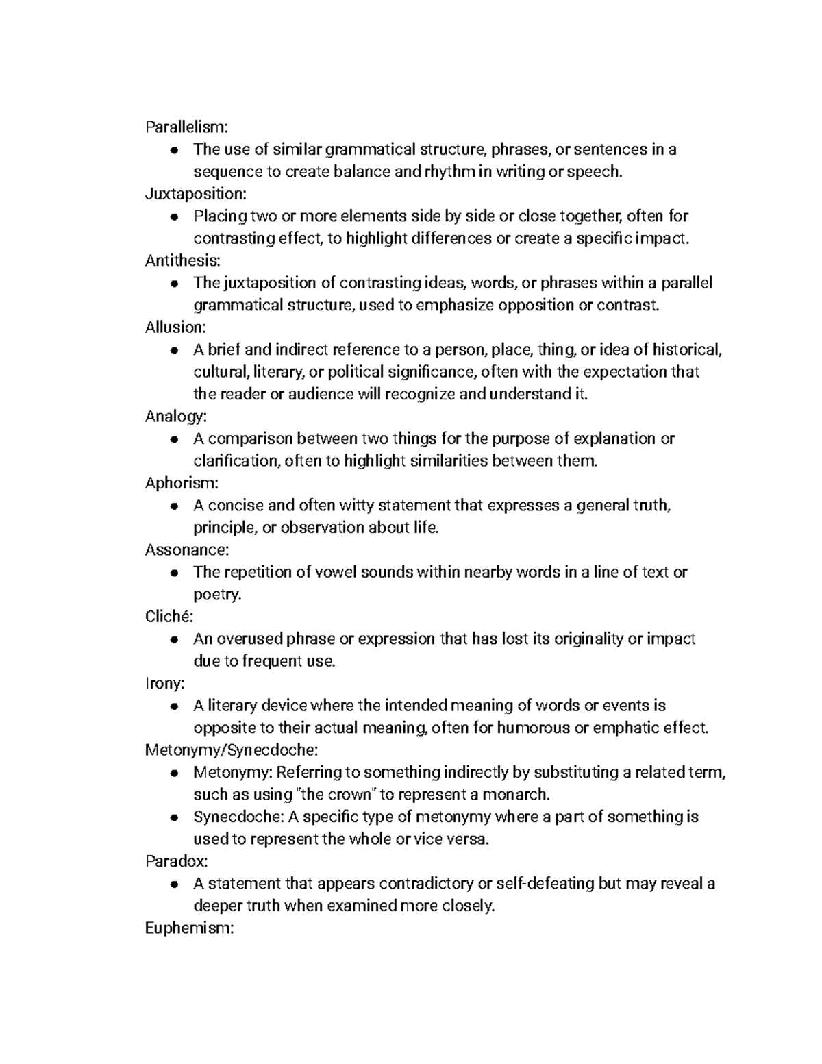 Rhetorical Devices pt 1 - Parallelism: The use of similar grammatical ...