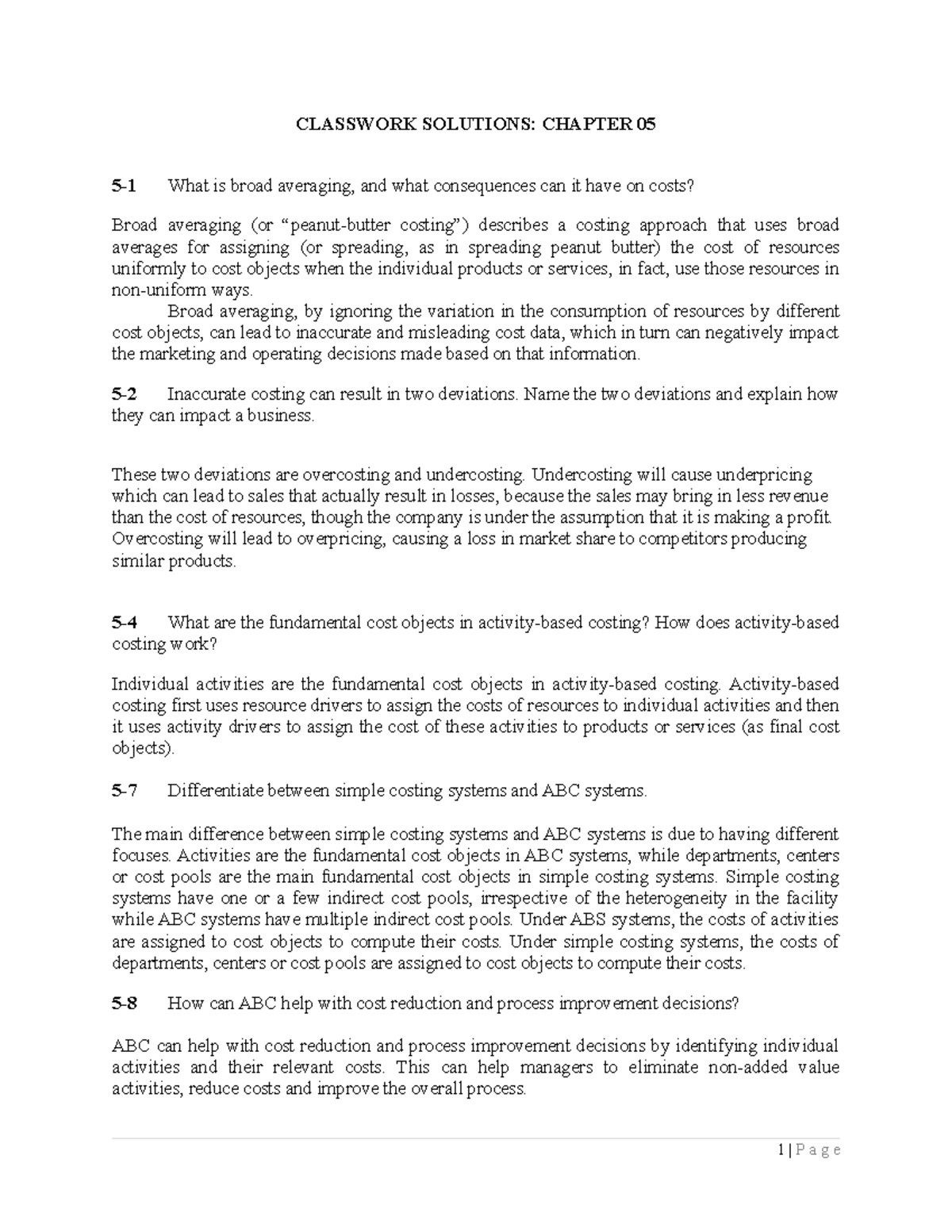 Classwork Solutions Chapter 05 16th Ed Interim Classwork Solutions Chapter 05 5 1 What Is