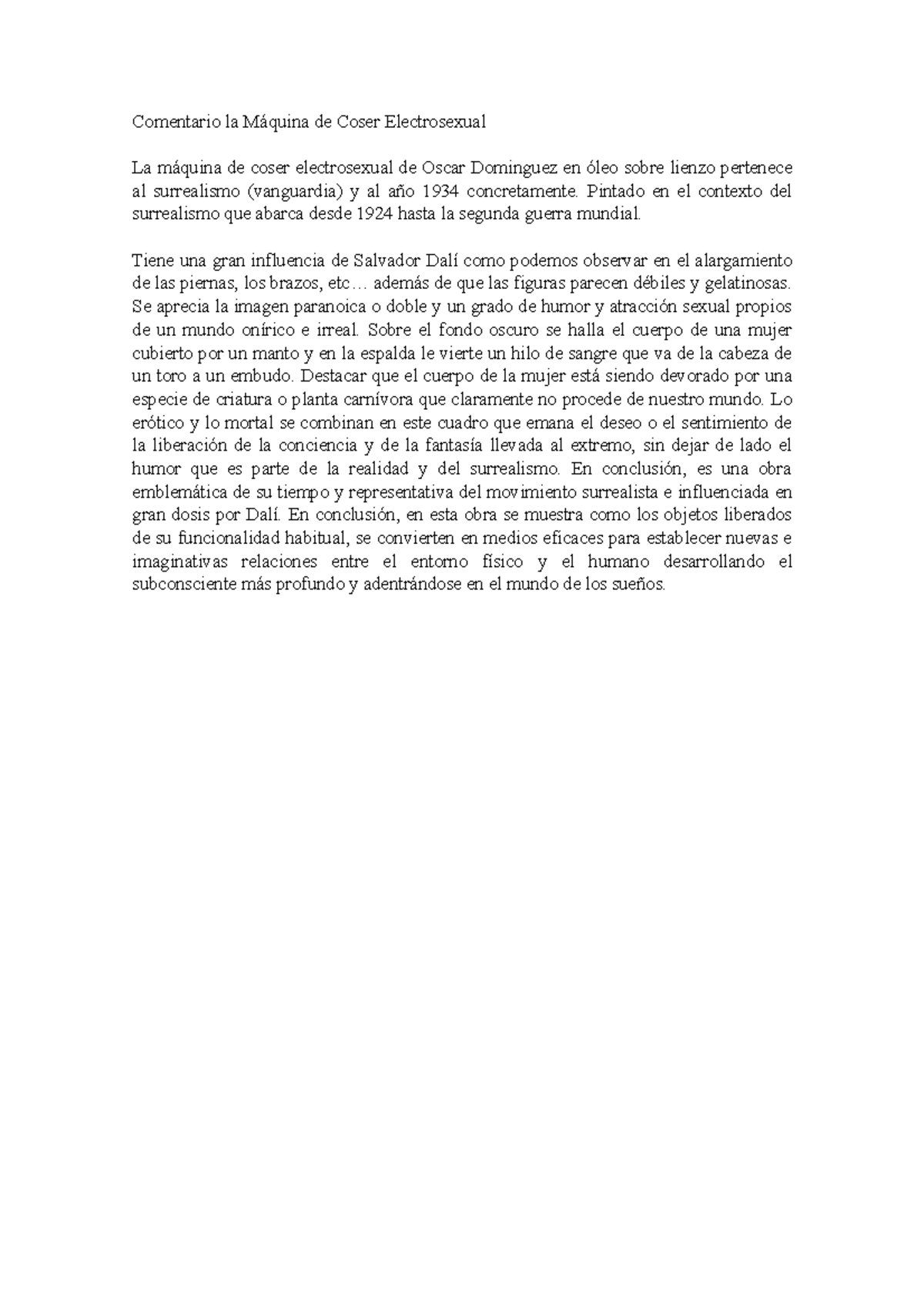 Comentario la Máquina de Coser Electrosexual - Arte y Literatura - ULL ...