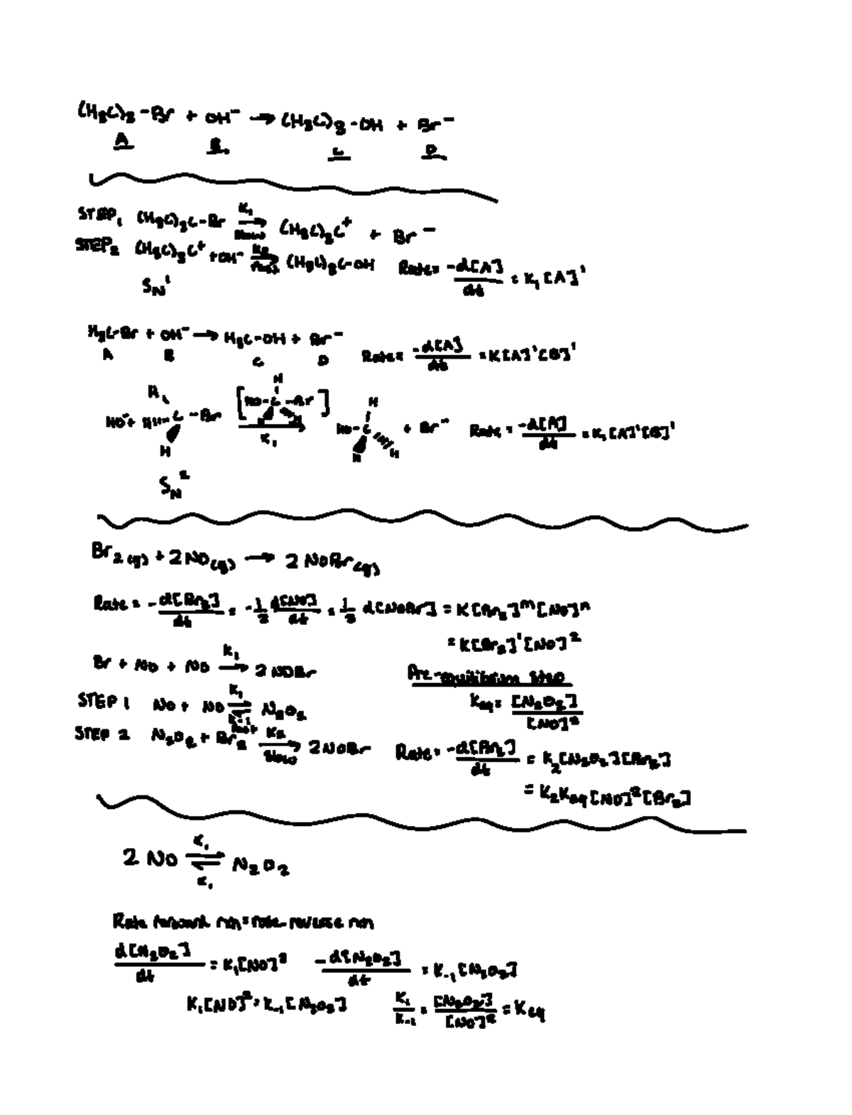 Outline #39 Mechanisms (continued), Pre-Equilibrium Steps, Steady-State ...