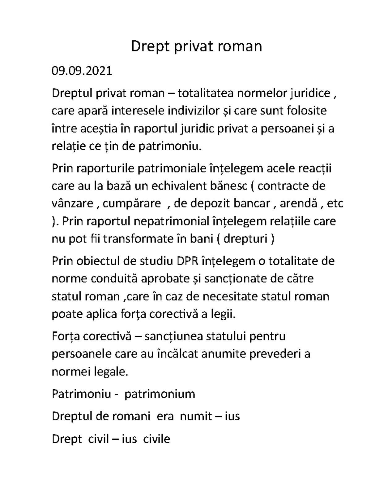 law roman history document in romanian - istorie - Studocu