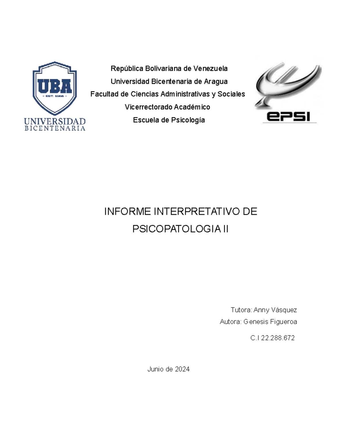 Genesis figueroa informe interpretativo - República Bolivariana de ...
