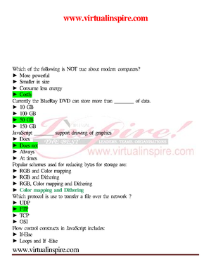 CS202 - Final sloved [paper - Sample Paper FINALTERM EXAMINATION Fall 2022 CS202 – Fundamental ...