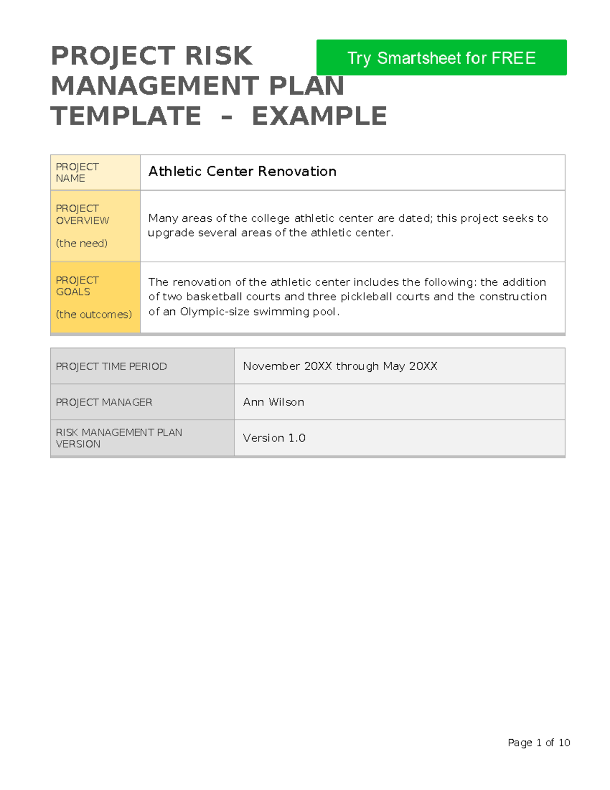 IC-Project-Risk-Management-Plan-Example WORD - PROJECT RISK MANAGEMENT ...