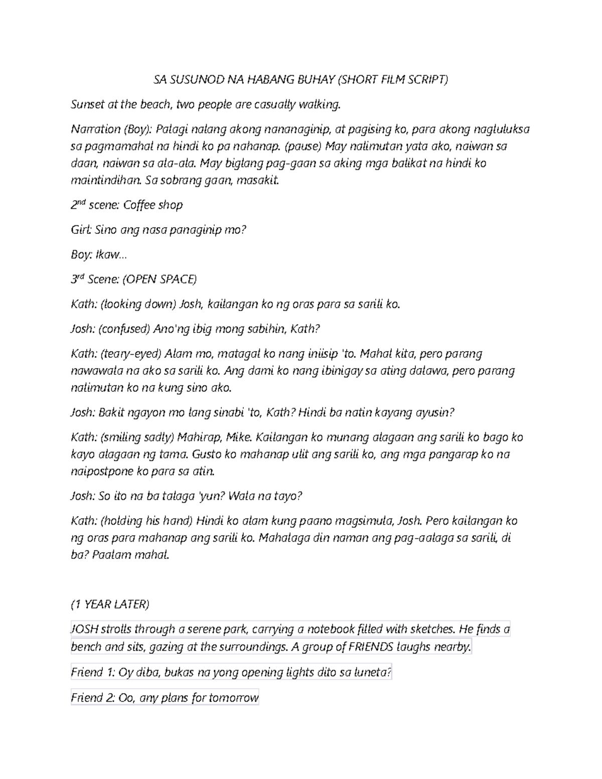 SA Susunod NA Habang Buhay - SA SUSUNOD NA HABANG BUHAY (SHORT FILM ...