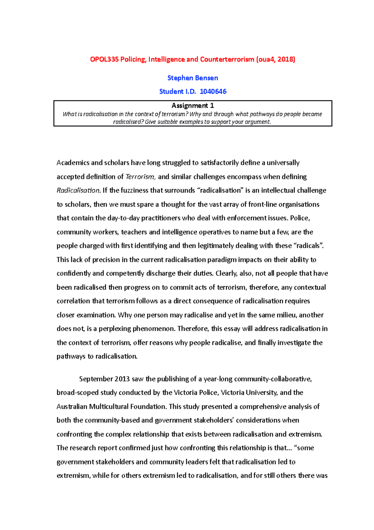 What is radicalisation in the context of terrorism? Why and through ...