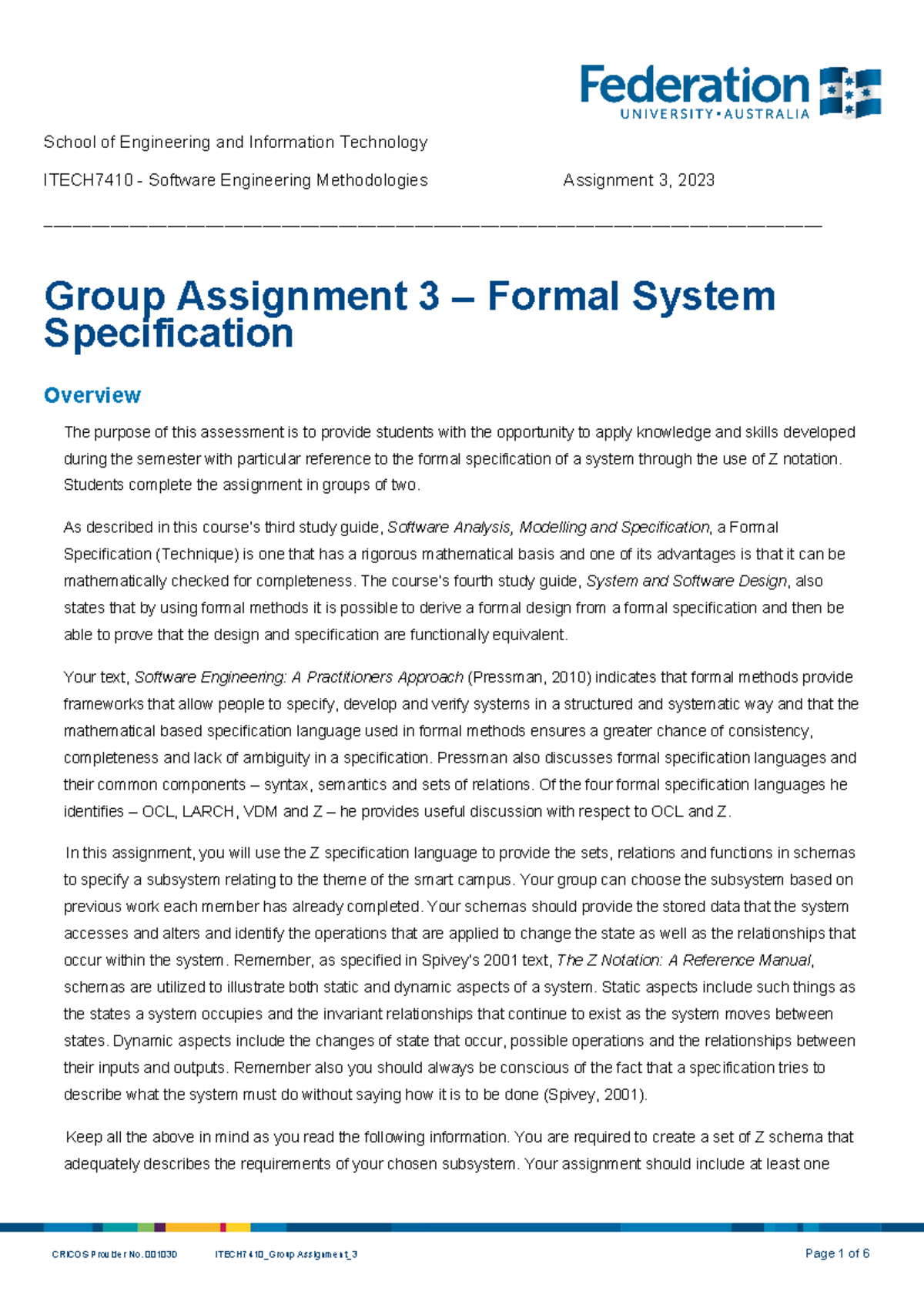Task 3 ITECH7410 Group Assignment 3 - ITECH7410 - Software Engineering ...