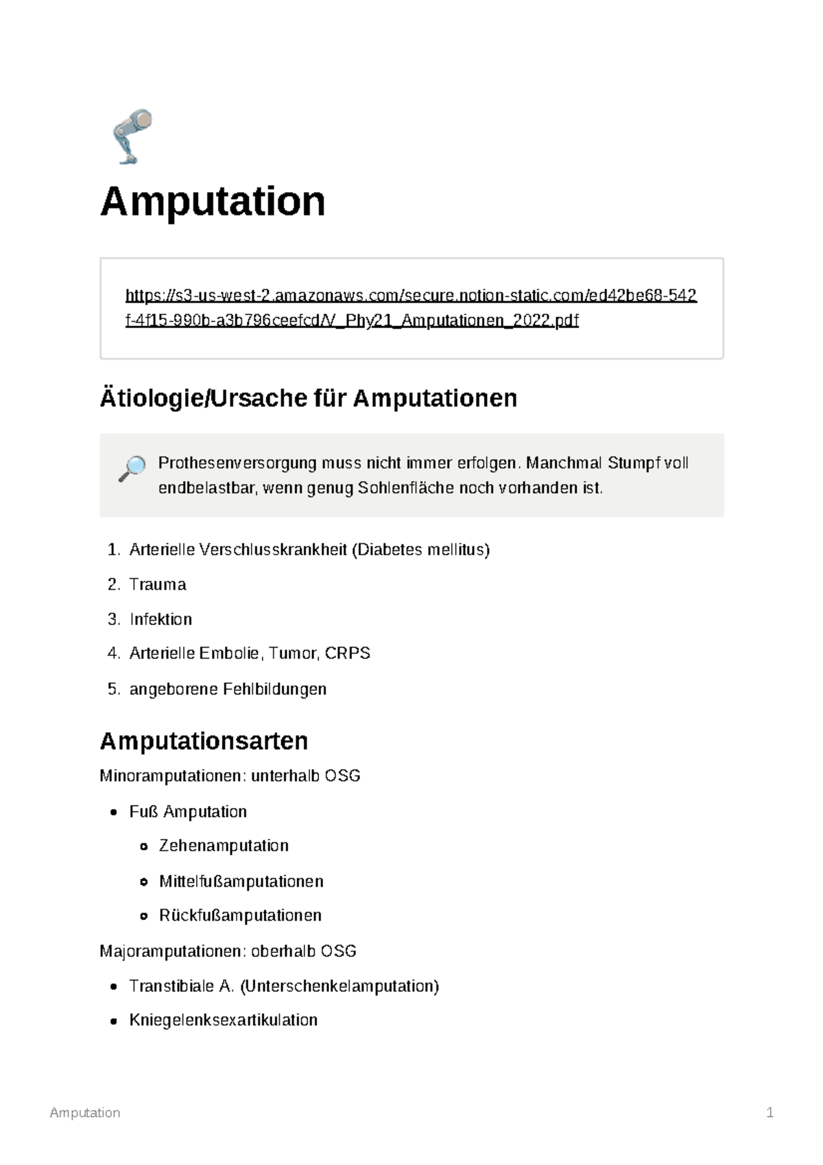 Amputation der Extremitäten - í Amputation s3-us-west-2.amazonaws/secure.notion-static.com ...