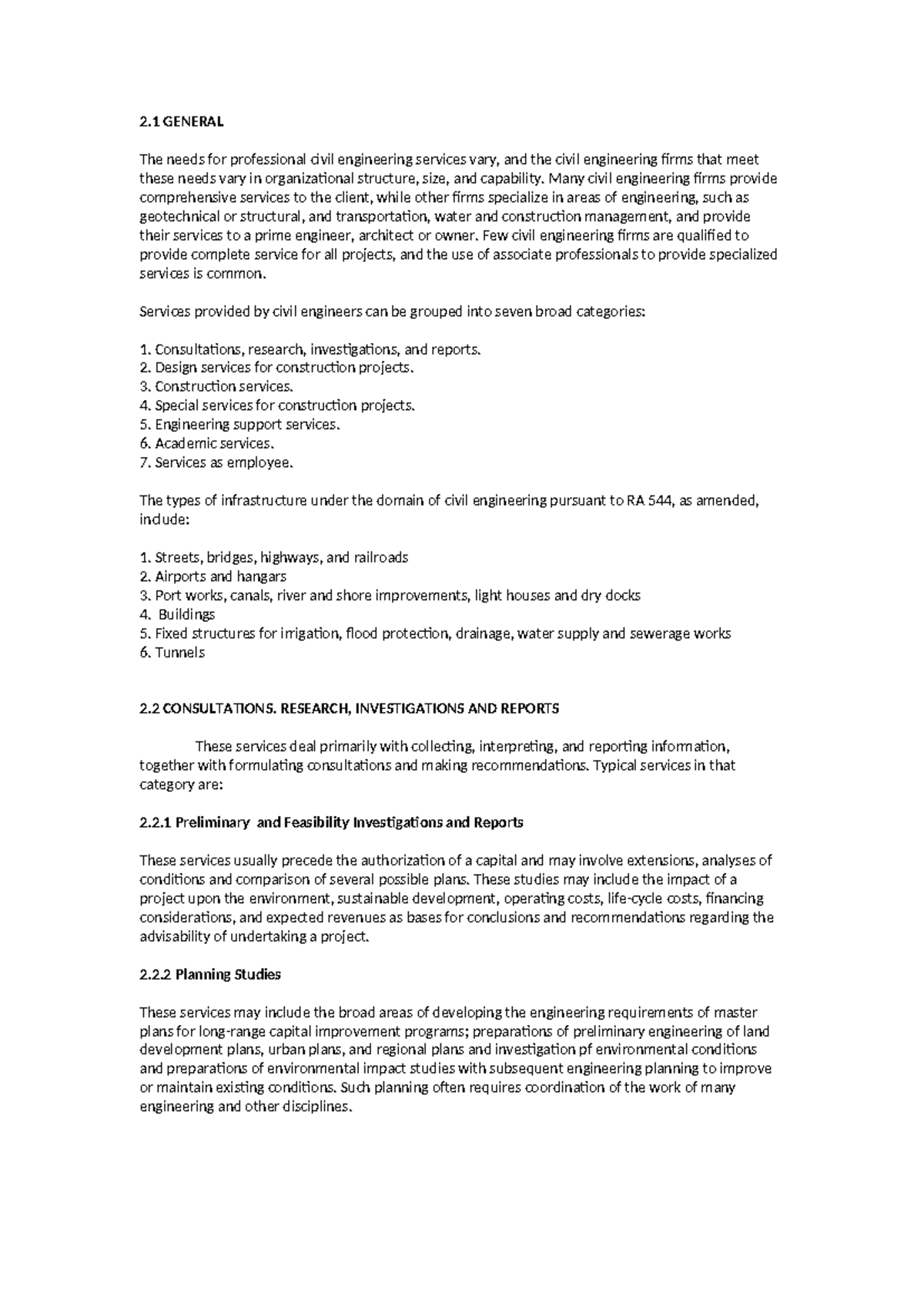 Reporting-Ce-Laws - 2 GENERAL The needs for professional civil ...