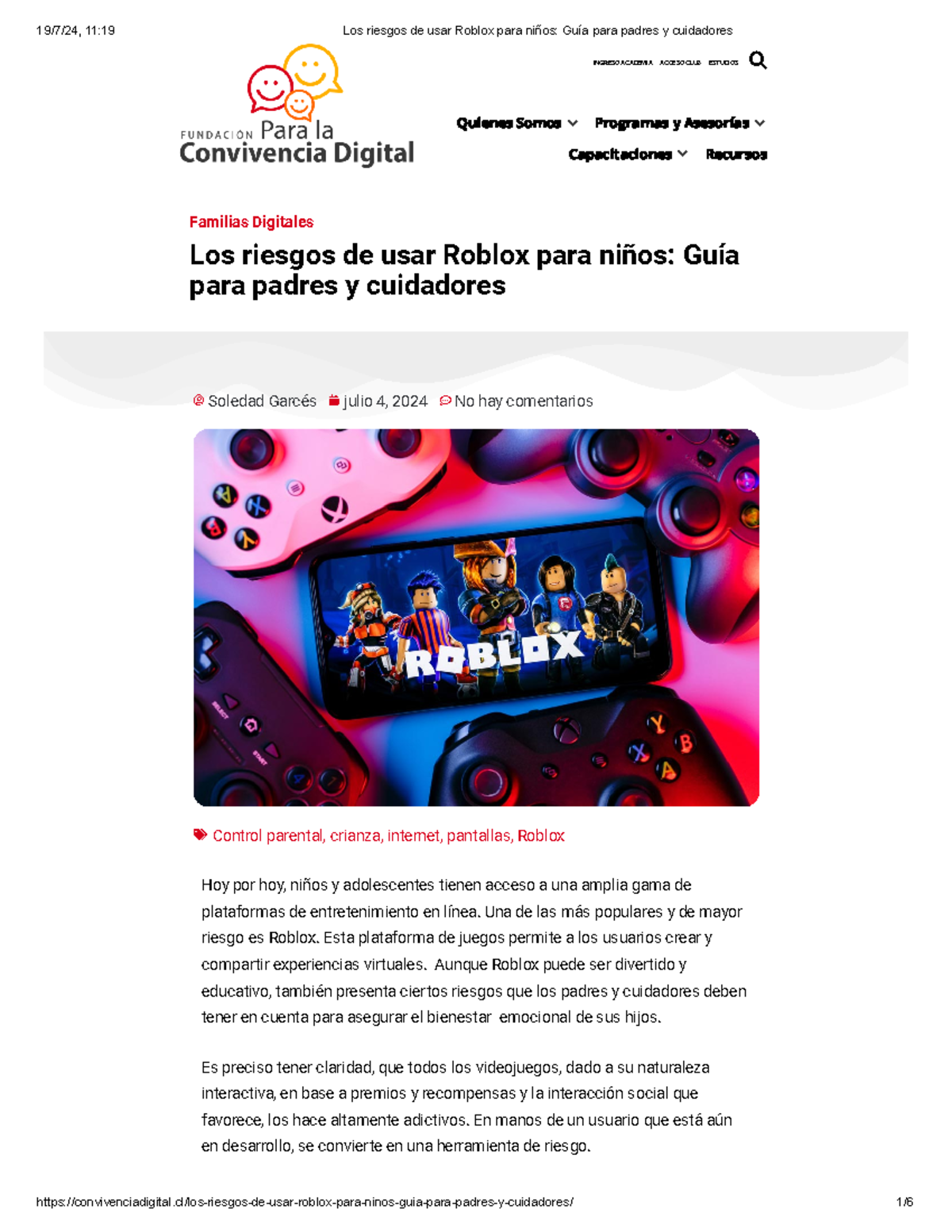 Los riesgos de usar Roblox para niños Guía para padres y cuidadores ...