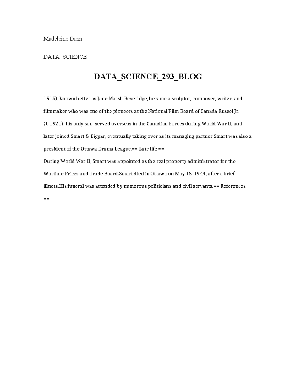 DATA Science 293 BLOG - BLOG - Madeleine Dunn DATA_SCIENCE DATA_SCIENCE ...