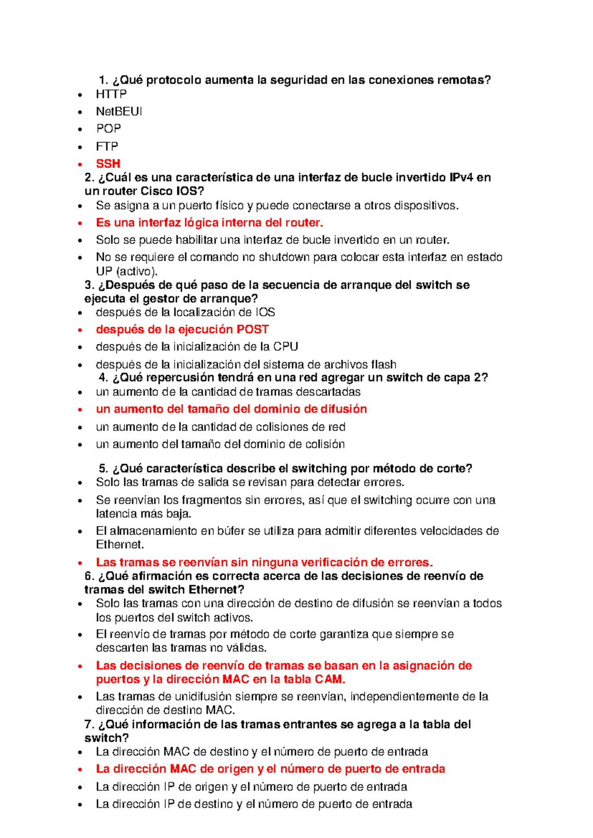 Examen 1 internet - 1. ¿Qué protocolo aumenta la seguridad en las conexiones remotas? HTTP - Studocu