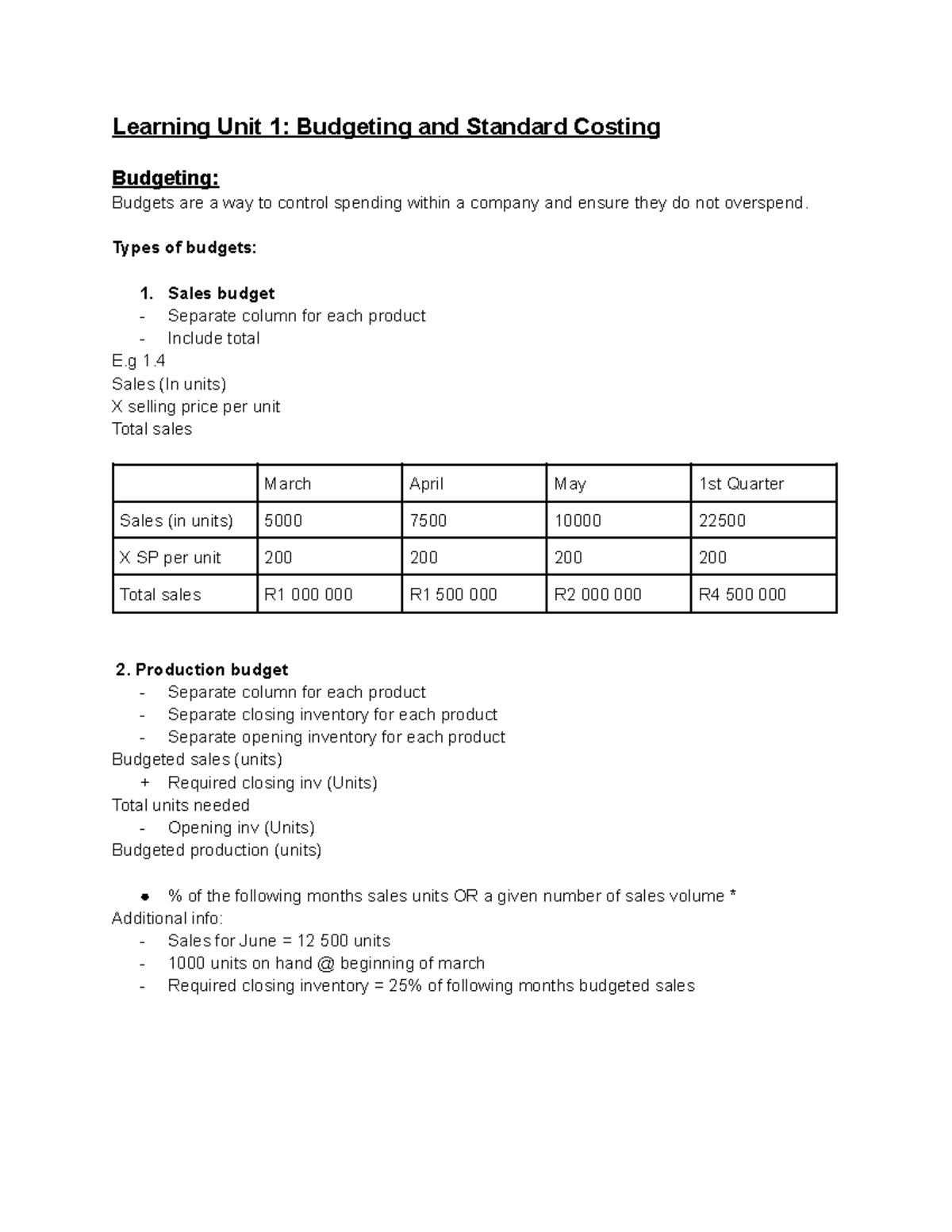 Finance Notes Exam 2B - Summary Financial Management 2B - Learning Unit ...