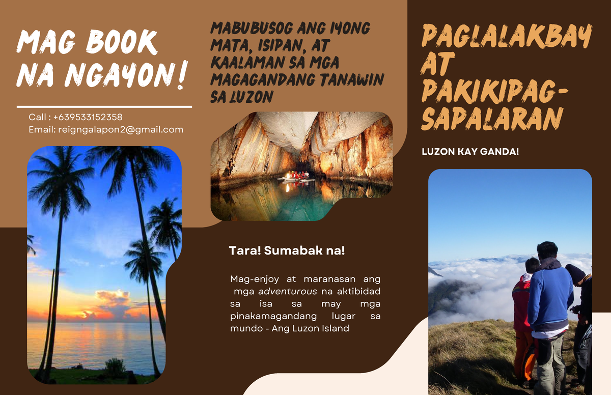 Brochure - paglalakbay at pakikipag- sapalaran LUZON KAY GANDA ...