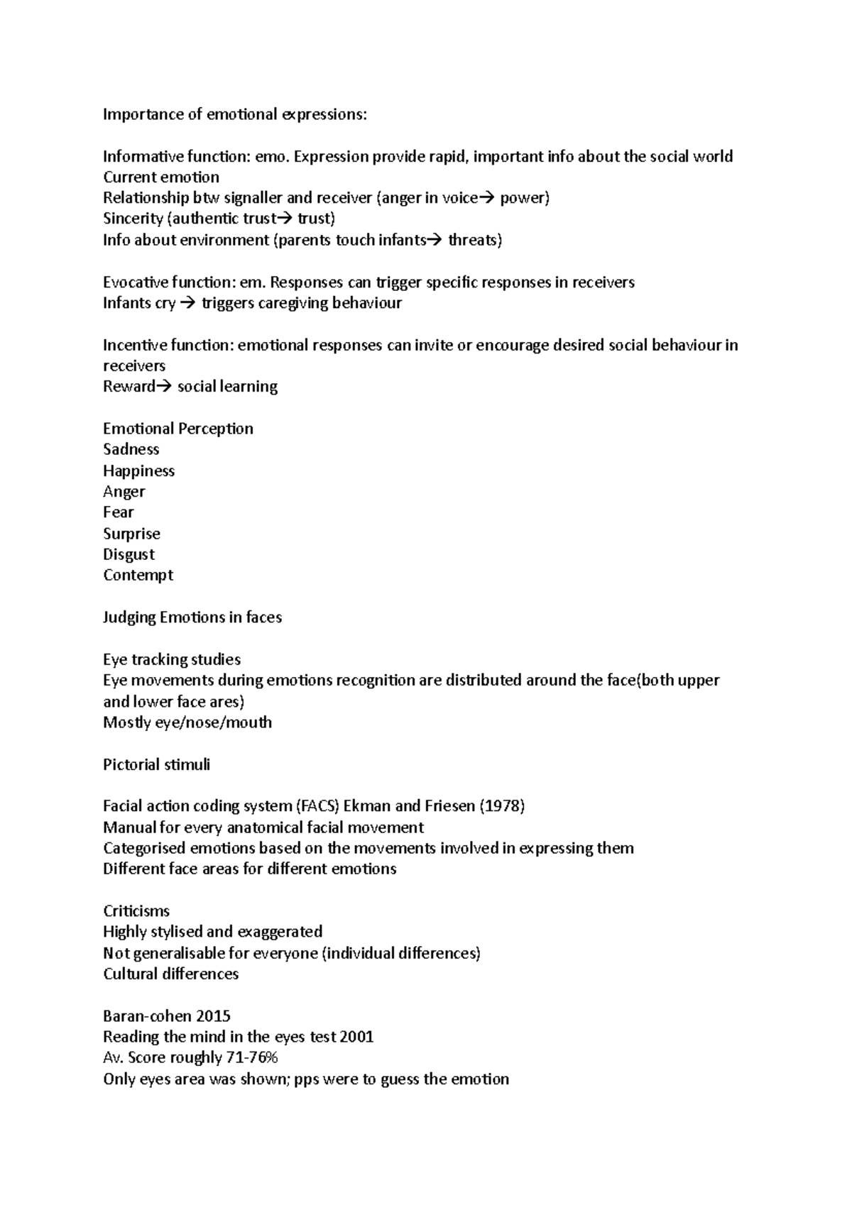 universality of emotions - Importance of emoional expressions ...