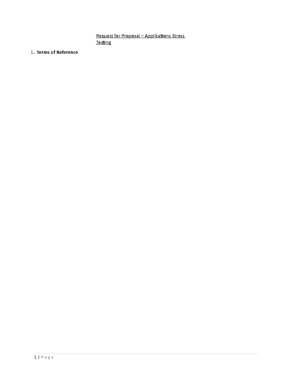 RFP for Application Stress Testing - Terms of Reference Request for ...