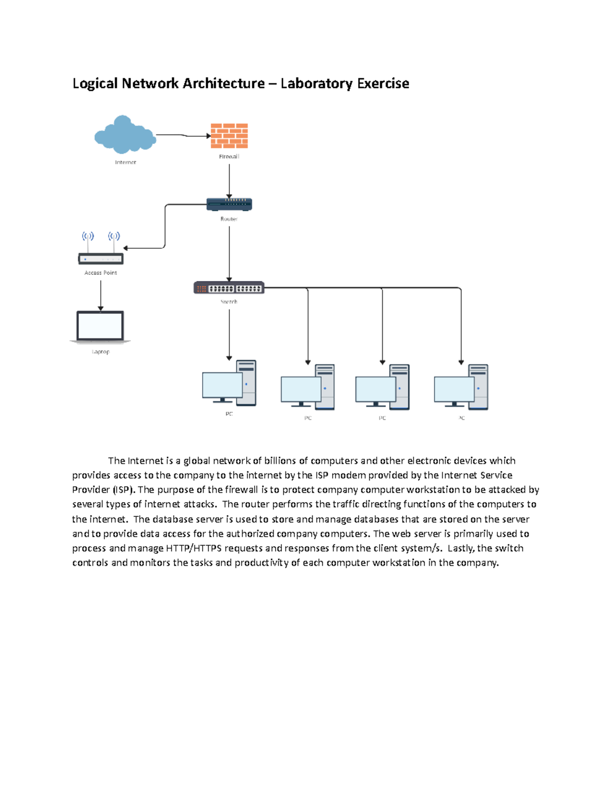 Logical Network Architecture - The purpose of the firewall is to ...