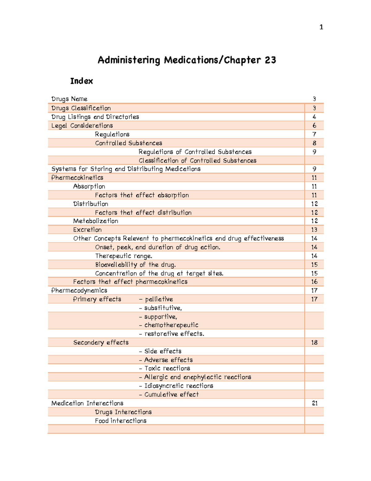 Administering Medications - Administering Medications/Chapter 23 Index ...