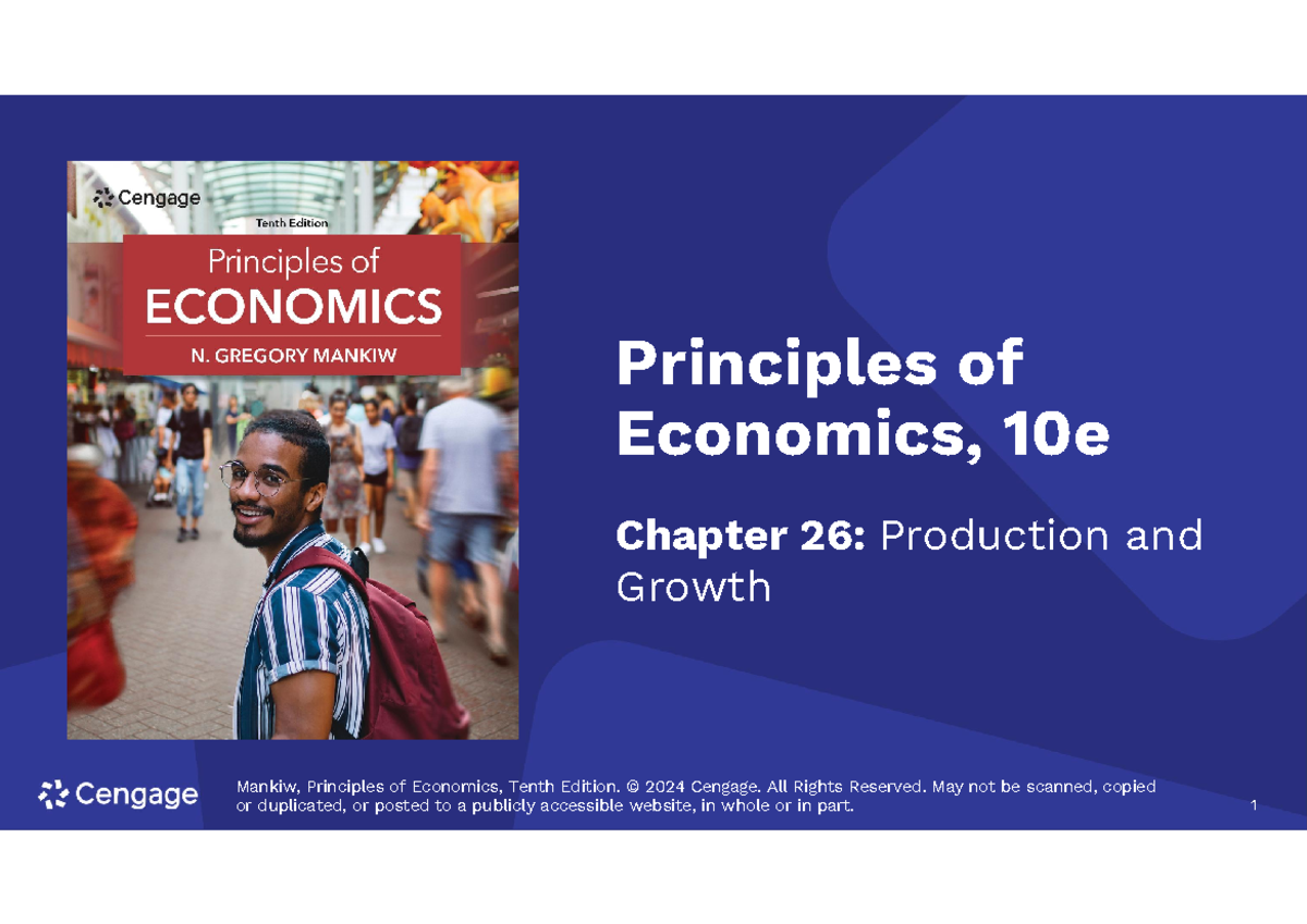 Chapter 26 Production and Growth - 1 Mankiw, Principles of Economics ...