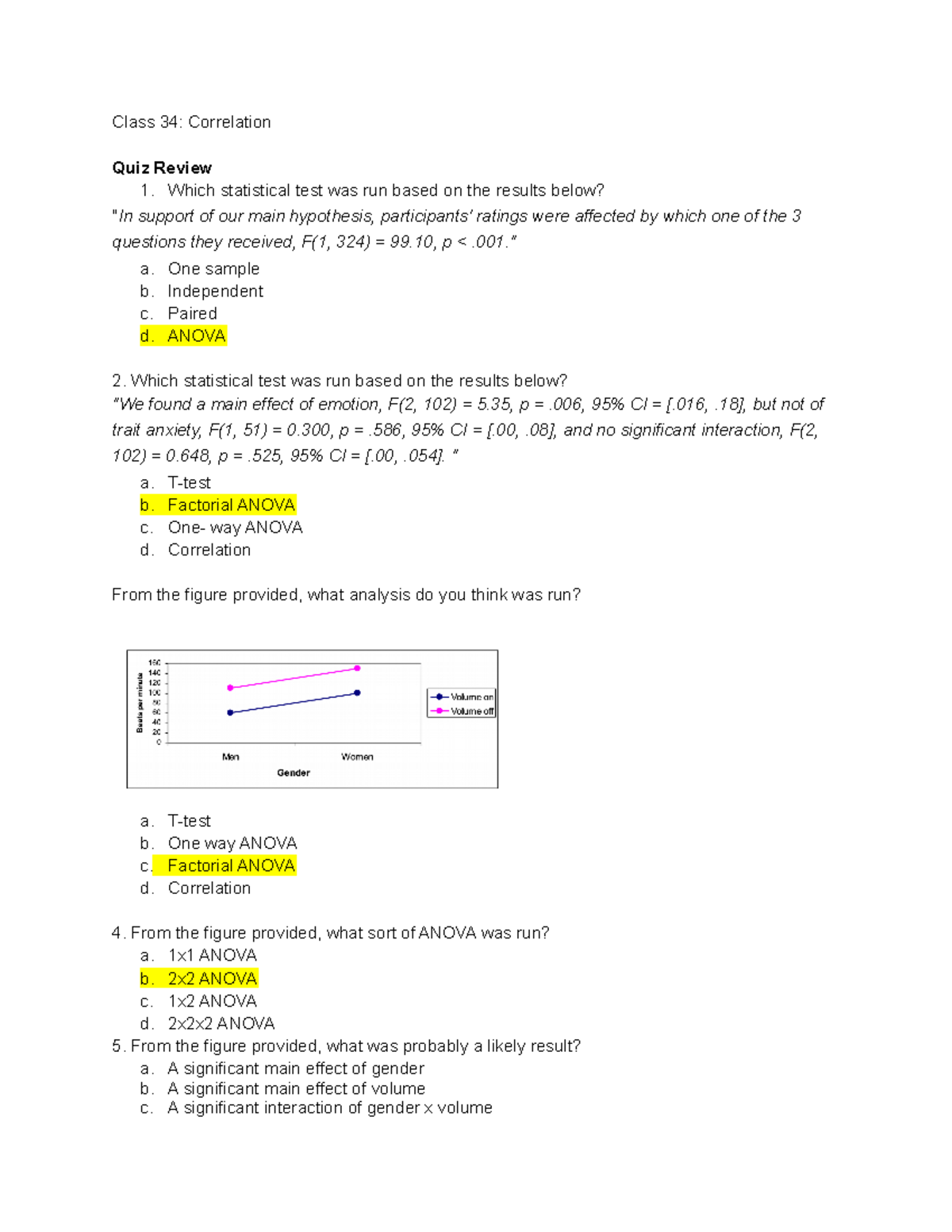 Class 34 Correlation - Emily Hangen - Class 34: Correlation Quiz Review ...