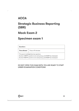 ACCA Strategic Business Reporting (SBR) Dec 21 Mock Qs - ACCA Strategic ...