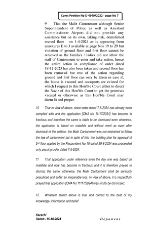 Cantonment Board Malir 2024 - IN THE HIGH COURT OF SINDH AT KARACHI ...