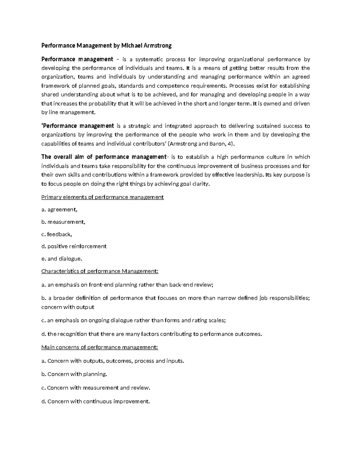 Performance Management System - Performance Management by Michael ...